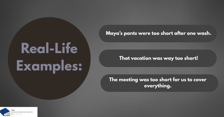 To Short or Too Short? Grammar Explained (With Examples) - Hydro Aqua ...