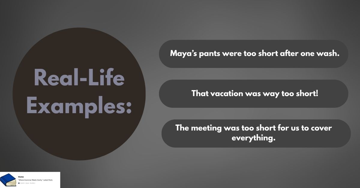 To Short or Too Short? Grammar Explained (With Examples) - Hydro Aqua ...